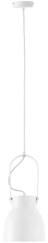 Bílé kovové závěsné světlo Somcasa Andilla 19 cm