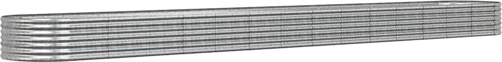 Vyvýšený záhon pozinkovaná ocel 620x80x36 cm stříbrný 318947