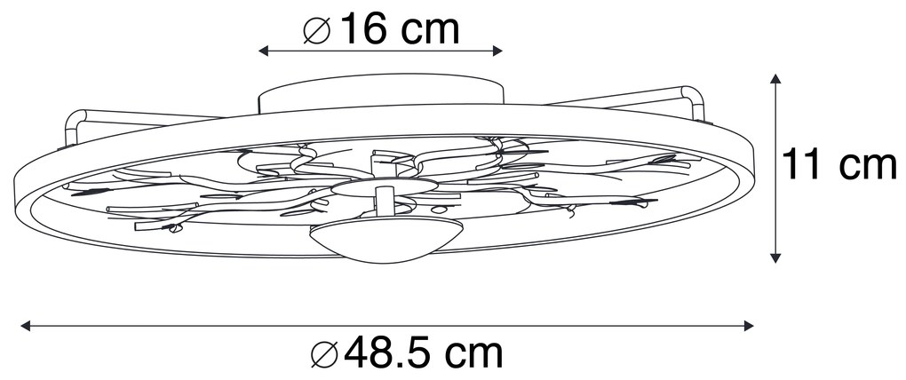 Bílé stropní svítidlo v art deco stylu - Bota