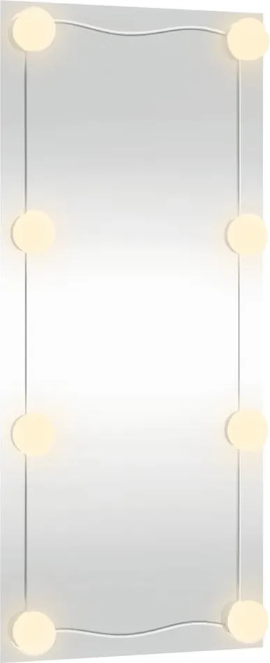 Nástěnné zrcadlo s LED osvětlením 40 x 80 cm sklo obdélníkové 3189153