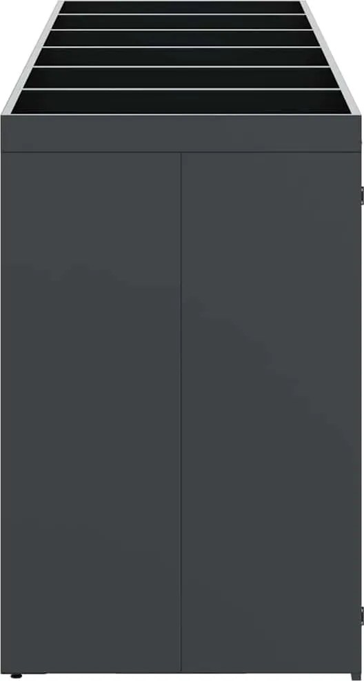 vidaXL Úložný box na 6 popelnic Antracit 408 x 77,5 x 121,5 cm [3394747]