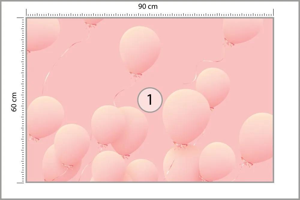 Fototapeta Růžové Balónky Omyvatelný vlies 416x254