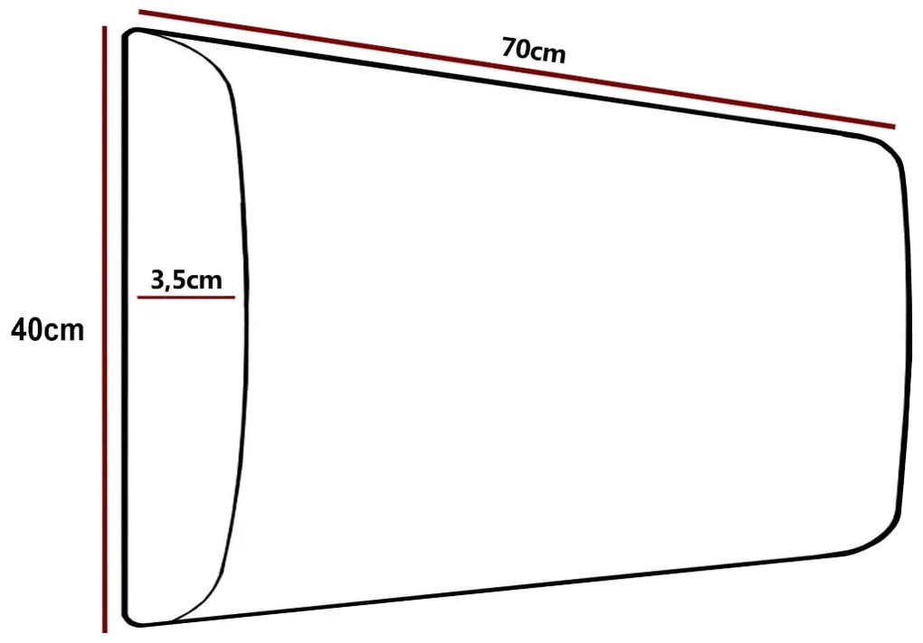 Eka Čalouněný panel Trinity 70 x 40 cm - Olivová 2312