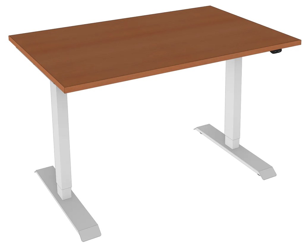 NOBL Dynamic Elektr. nastavitelný polohovací stůl 120x80 Dynamic Dekor stolové desky: třešeň, Barva podnože: bílá