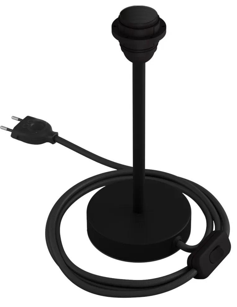 creative cables Kovová stolní lampa Alzaluce pro stínidlo Velikost: 20 cm, Barva: Černá Perleť