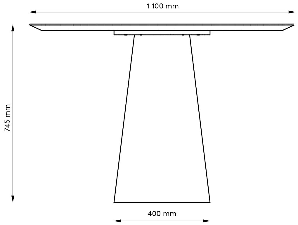 OnaDnes -20% Dubový jídelní stůl Marco Barotti 110 cm s matnou stříbrnou podnoží