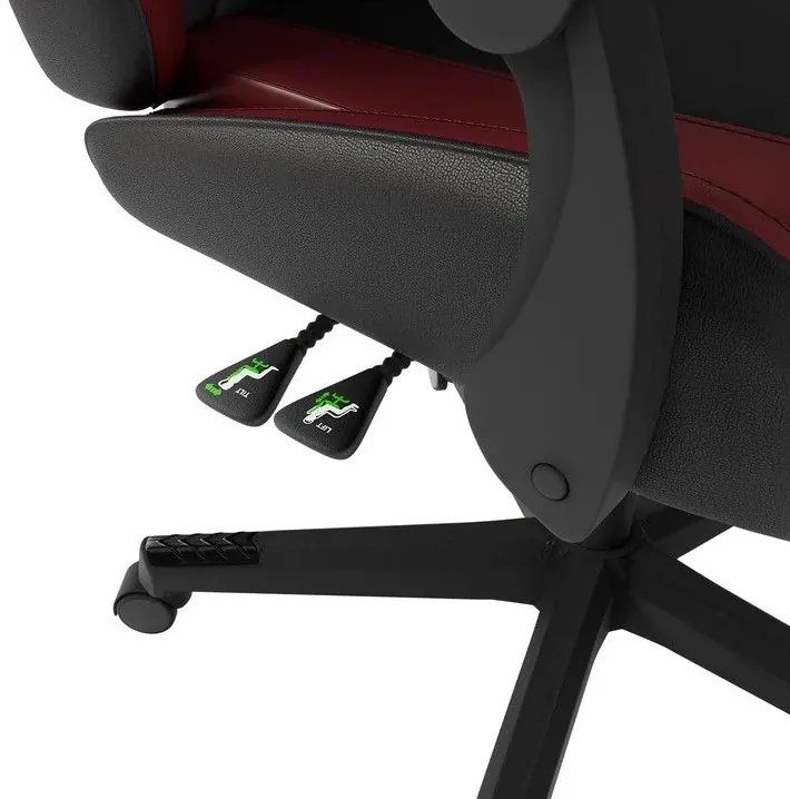 Herní a kancelářská židle k PC, černo-bordó