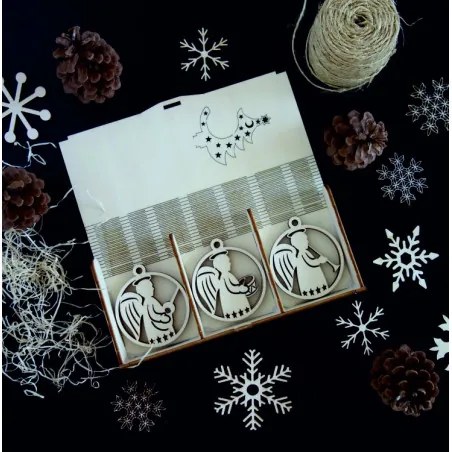 Vánoční ozdoby ze dřeva a plastu, vánoční dekorace dřevěné, dřevěné doplňky PR0118-Christmas decorations