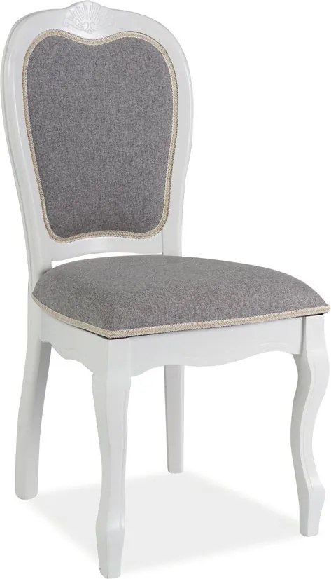 Casarredo Jídelní čalouněná židle PR-SC šedá/bílá