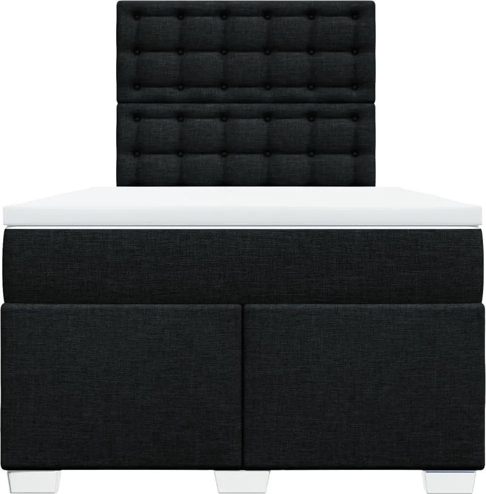 Box spring postel s matrací černá 120x200 cm textil 3290471