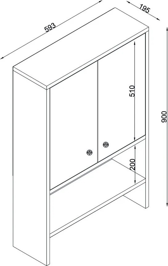 Casarredo - Komfort nábytek Závěsná skříňka do koupelny HIRDI bílá