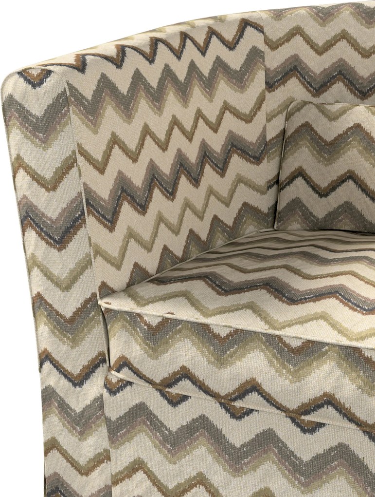 Potah na křeslo IKEA Ektorp Tullsta barva béžová látka pletený vzor, vzorované