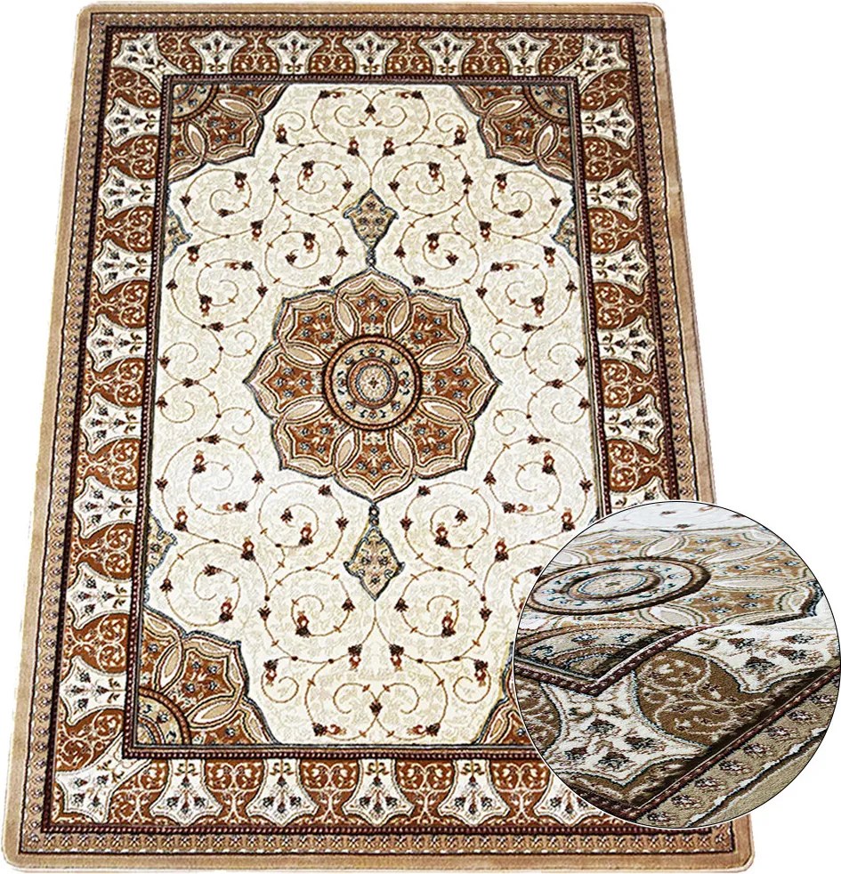 BE Koberec Adora 5792 CREAM - krémový obdélníkový Rozměr: 60x90 cm