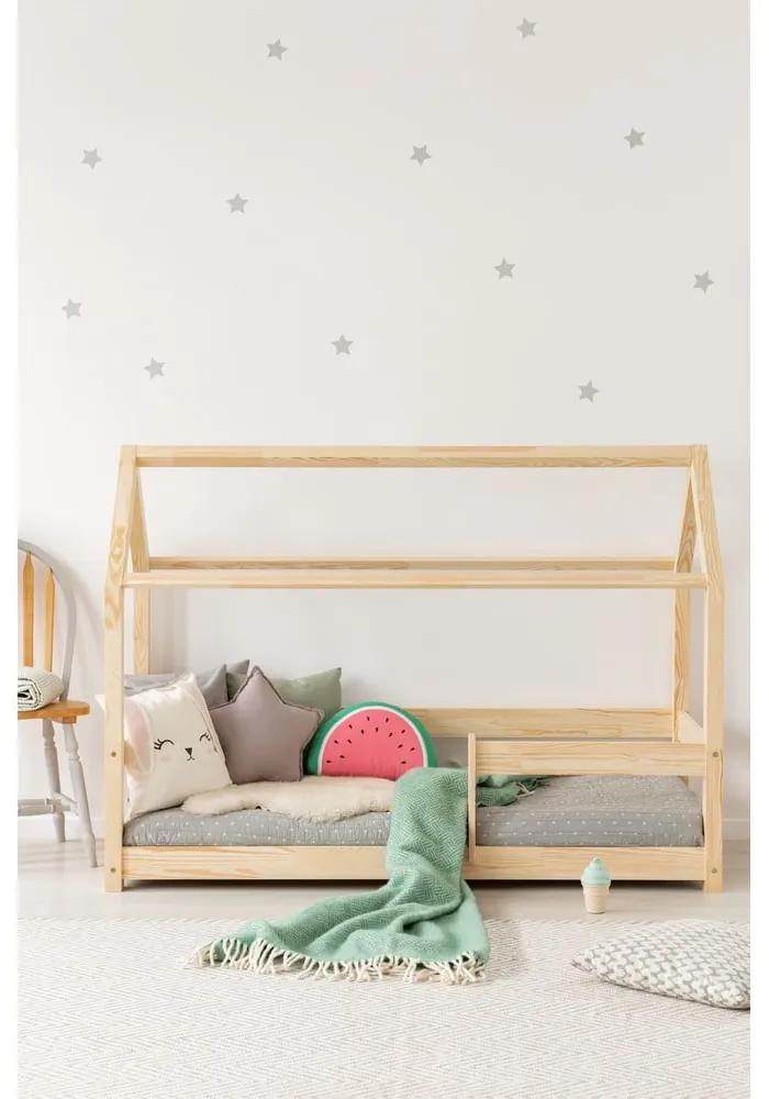 Domečková dětská postel z borovicového dřeva 80x200 cm Mila MB - Adeko