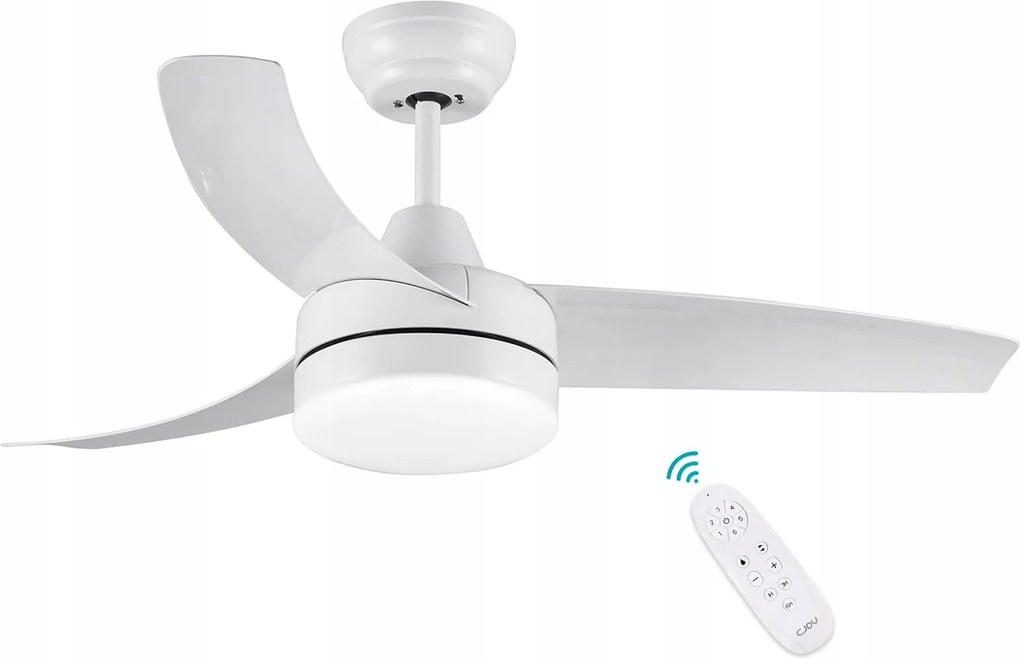 Stropní Závěsná Led Lampa S Ventilátorem 132 CM, Bílá, Funkce Stmívání Cjoy