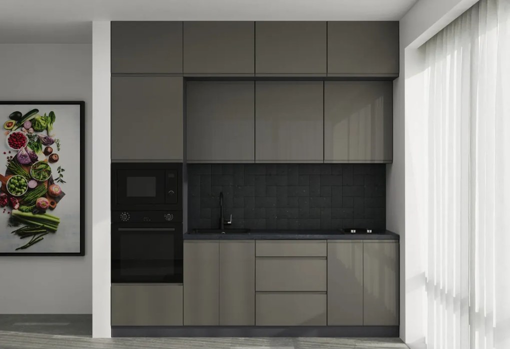 Sada 2.4 Antracit / tmavě šedý lesk Interno Glaňec Luxe