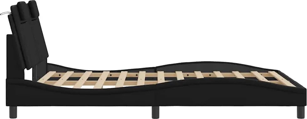 Rám postele Viana bez matrace černý 120 x 200 cm umělá kůže 3208082