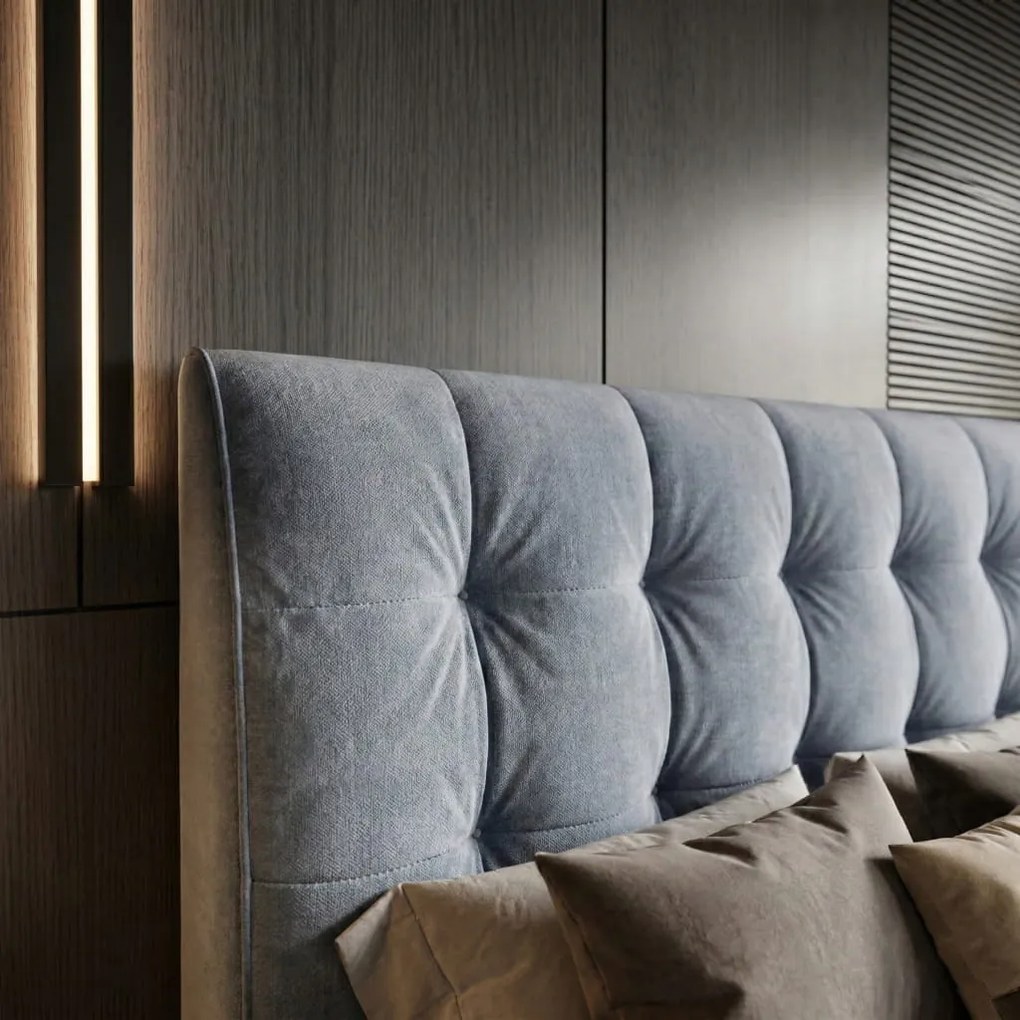 MOS Čalouněná postel LETTO Vogue 180x200 cm Barva látky Vogue: Krémová (Vogue 01)
