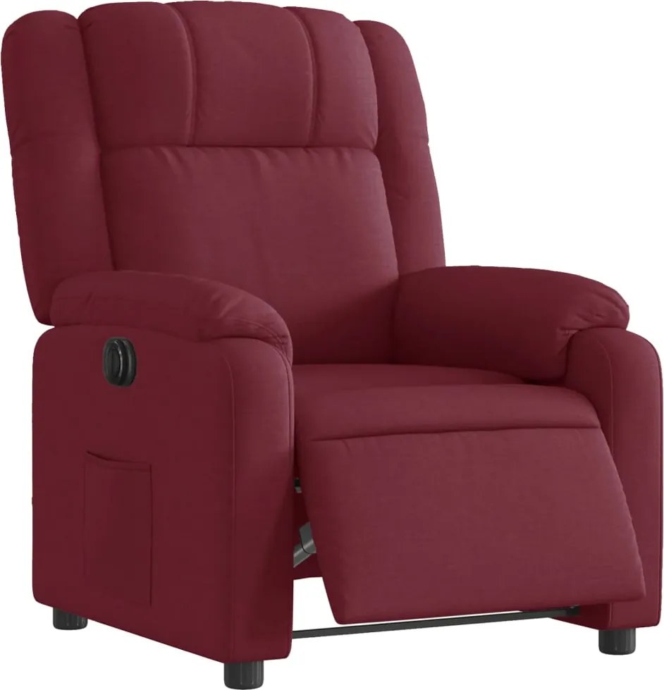 Elektrické polohovací křeslo vínové textil 3205181