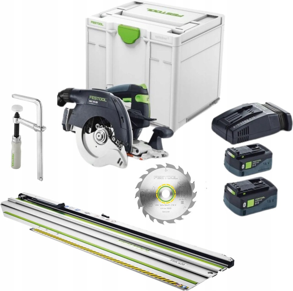 Festool Ruční pila Hkc 55 5,0 EBI-Set-FSK 420 Akumulátorová 577675