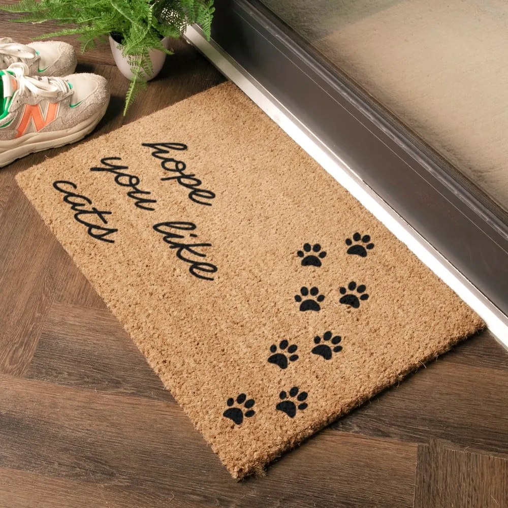 Rohožka z kokosového vlákna 60x90 cm Hope You Like Cats – Artsy Doormats