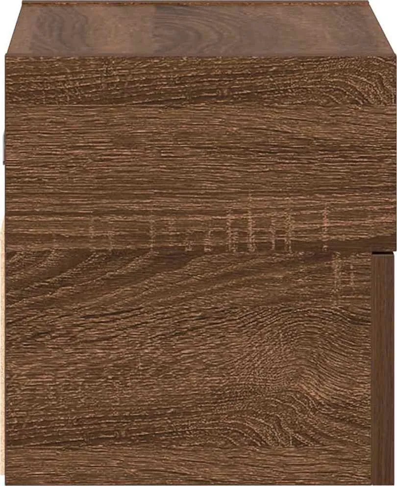 vidaXL Nástěnný noční stolek 45x26x28,5 cm [858598] Barva: kouřový dub