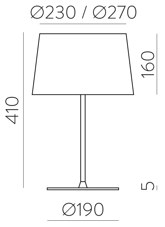 ACB Iluminacion Stolní LED lampa STILO, v. 41 cm, 1xE27 15W Barva: Černá