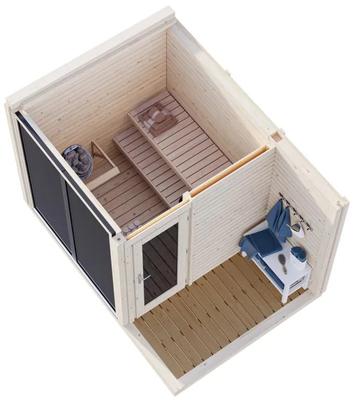 Sauna PALMAKO SARAH 3,8+2,1 m² outdoor