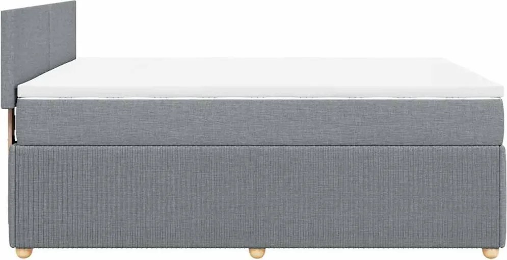 Box spring postel s matrací světle šedá 140 x 190 cm textil 3289744