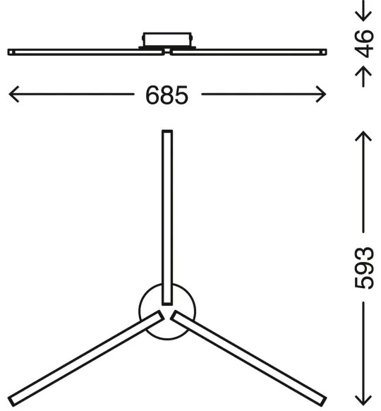 Briloner 3181-039 - LED Přisazený lustr GO 3xLED/5W/230V