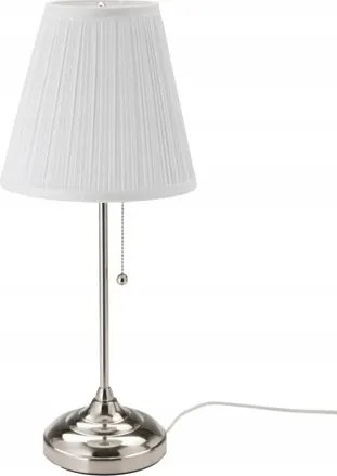 Ikea Arstid noční stolní lampa Niklovaná, bílá