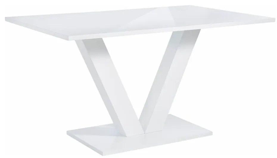 BonamiLesklý bílý jídelní stůl Støraa Allen, 90 x 140 cm
