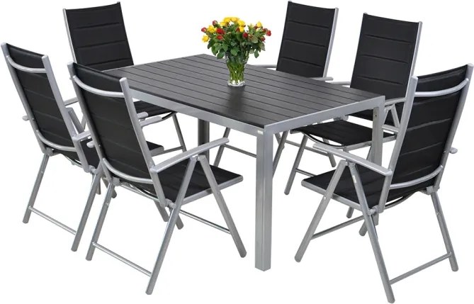 Home&Garden Zahradní sestava Ibiza Pollywod silver/black
