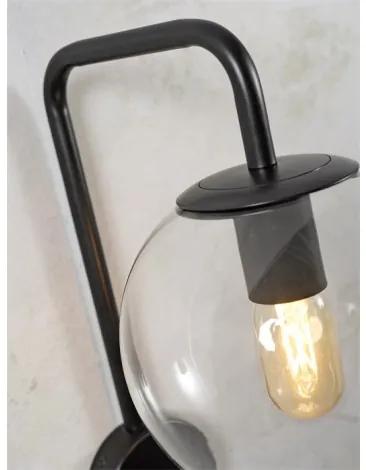 Nástěnné svítidlo WARSAW 20 cm iron/glass,černé IT´S ABOUT RoMi 871626
