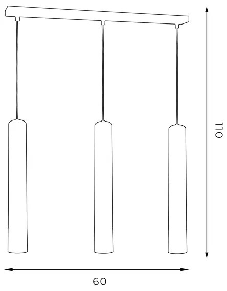 Lustr na lanku NEST 3xGU10/8W/230V černá/lesklý chrom