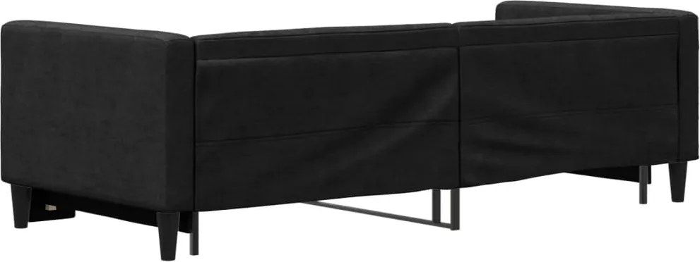 Válenda s přistýlkou černá 80 x 200 cm textil 3196575
