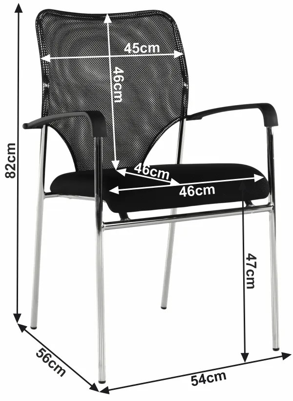 Kondela Zasedací židle, černá, UMUT
