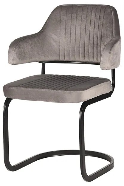 LABEL51 jídelní židle OTTA šedá samet Color: Grey UK-30.126