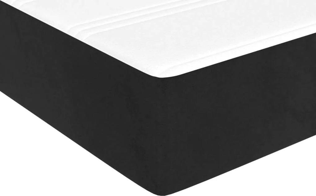 vidaXL Box spring postel s matrací 80 x 200 cm samet [3144647] Barva: Černá