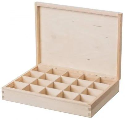 ČistéDřevo Dřevěná krabička (20 přihrádek)