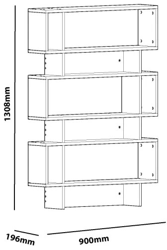 Knihovna ELZE 130,8x90 cm bílá