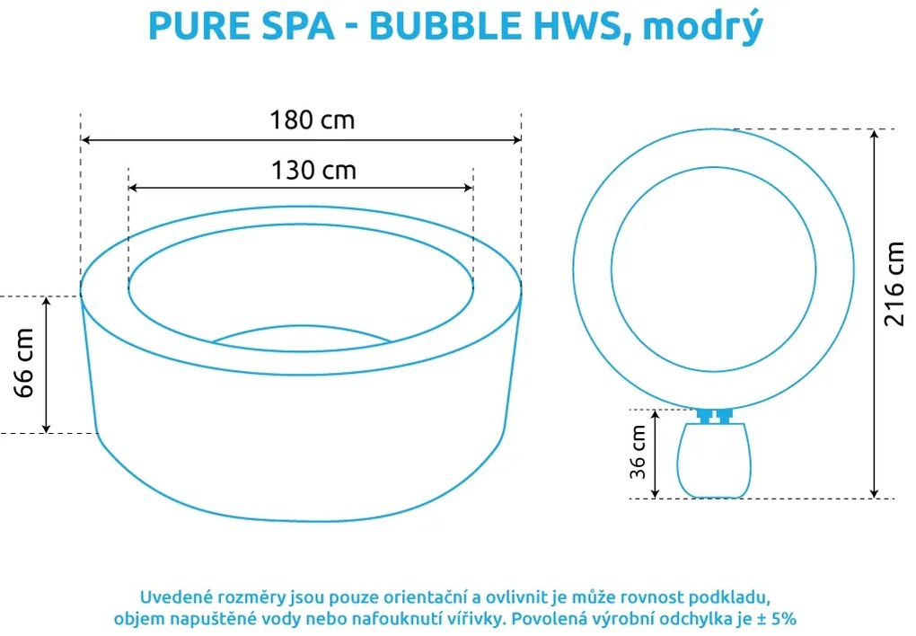 Intex | Vířivý bazén Pure Spa - Bubble HWS, modrý | 11400275