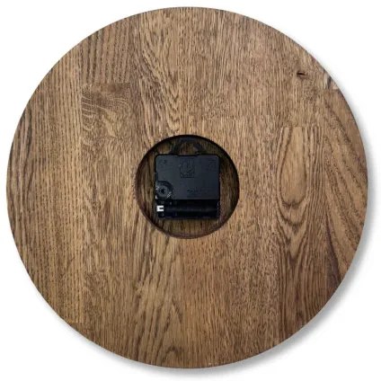Minimalistické nástěnné hodiny z dubového dřeva I SENTOP MAS016-OSMO-3073-heads-black