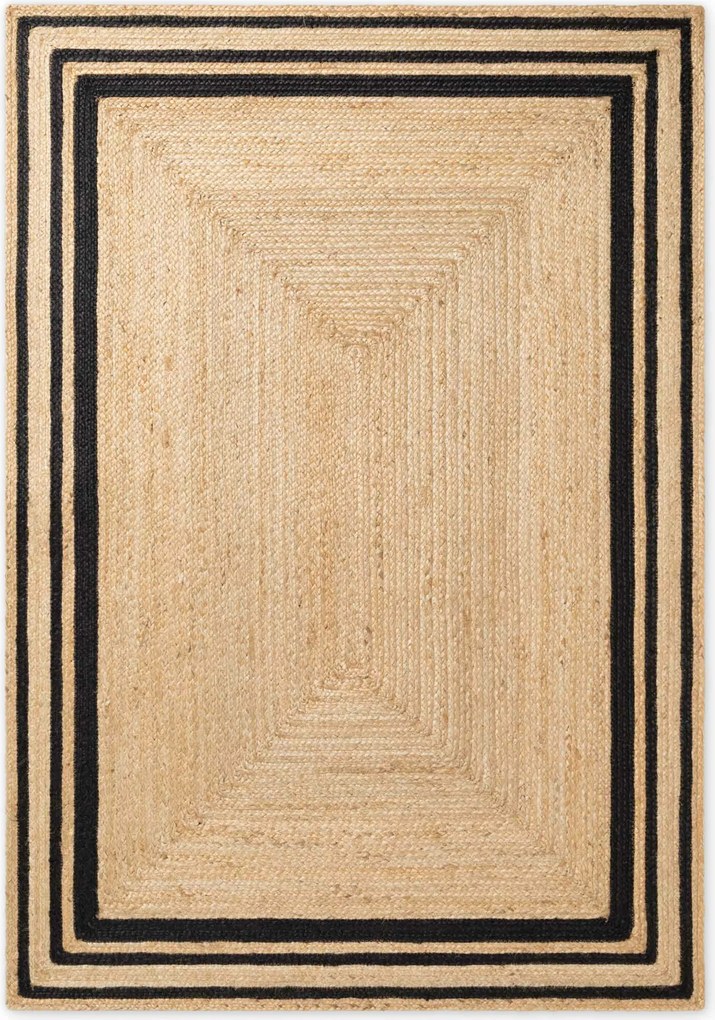 Hanse Home, Kusový koberec Looma 106302 Natural Gold Black, 80x150, béžová, chodba / předsíň