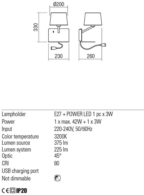 Redo Nástěnná LED lampa Tomo Barva: Bílá