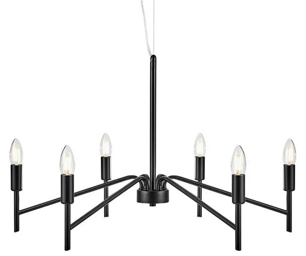 Černé závěsné svítidlo Markslöjd Monarch, ø 70 cm