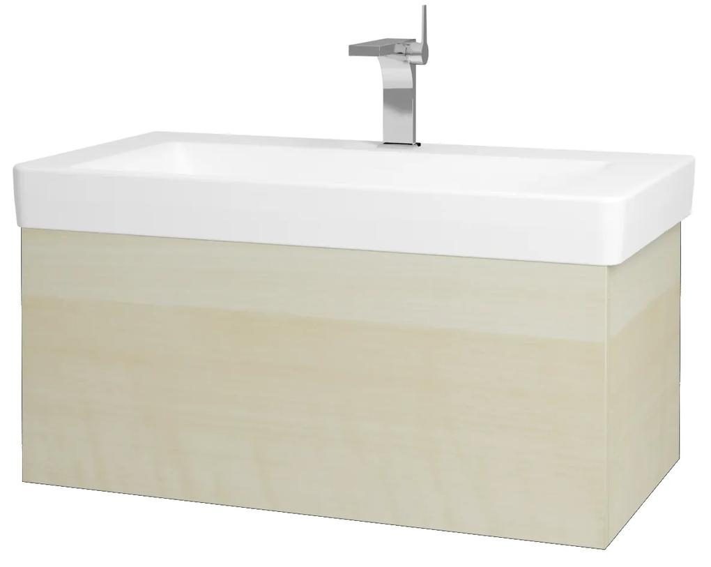 Dřevojas Koupelnová skříň VARIANTE SZZ 85 Varianta: N01 Bílá lesk / D16 Beton tmavý