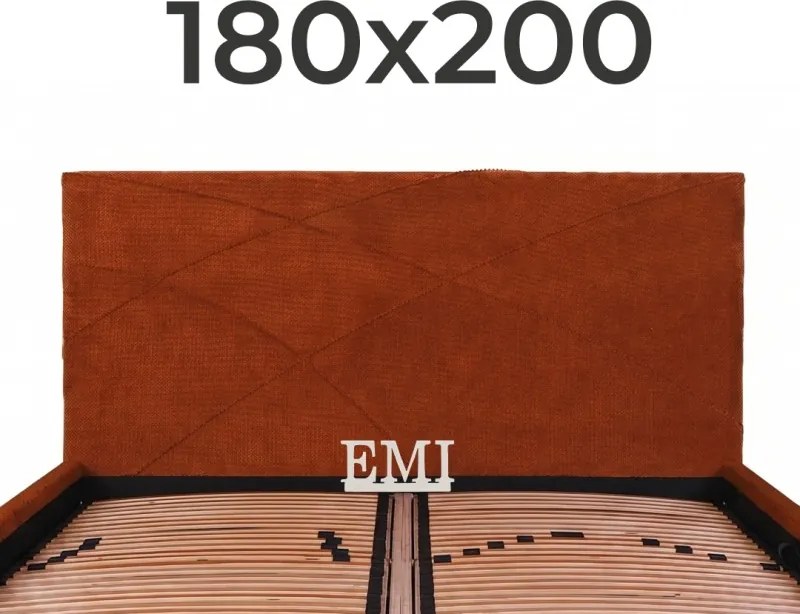 Postel čalouněná ZINNA + lamelový rošt + matrace EMI