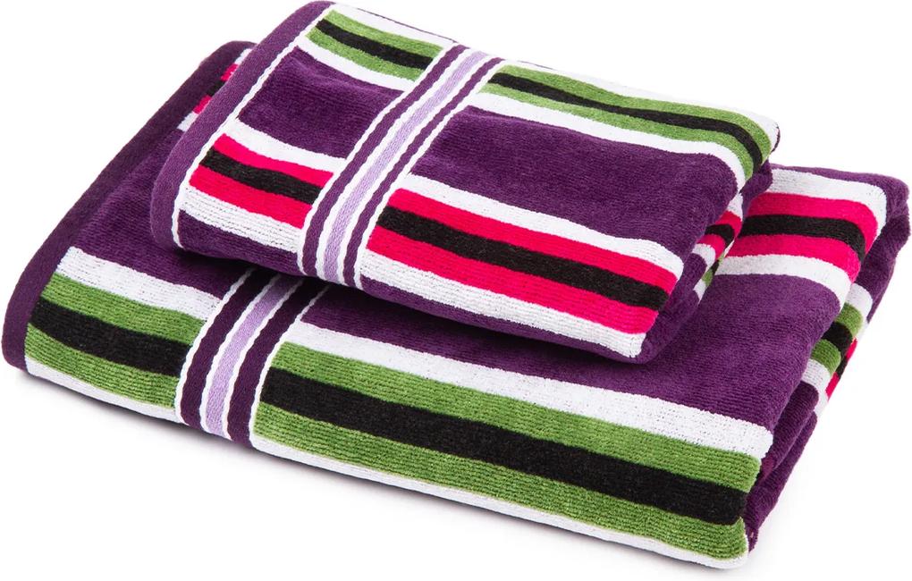 Jahu Sada Stripes Eda ručník a osuška, 70 x 140 cm, 50 x 90 cm