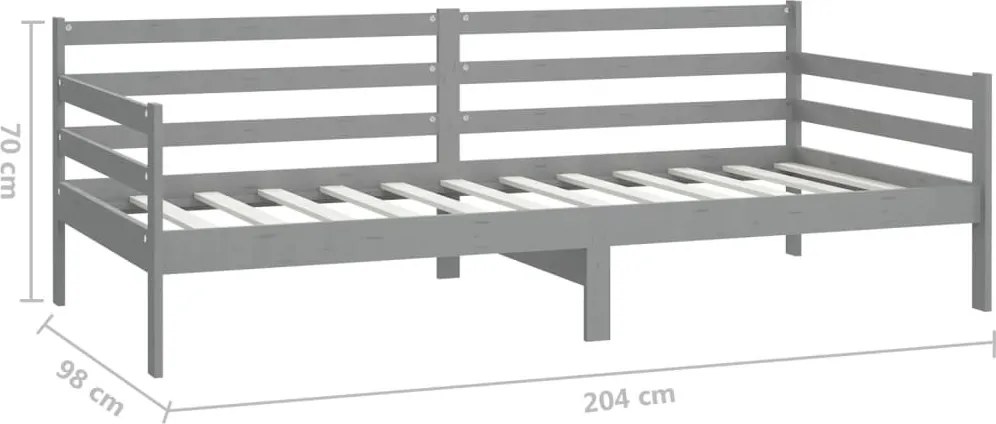 vidaXL Denní postel s matrací 90 x 200 cm masivní borové dřevo [3083601] Barva: Bílá